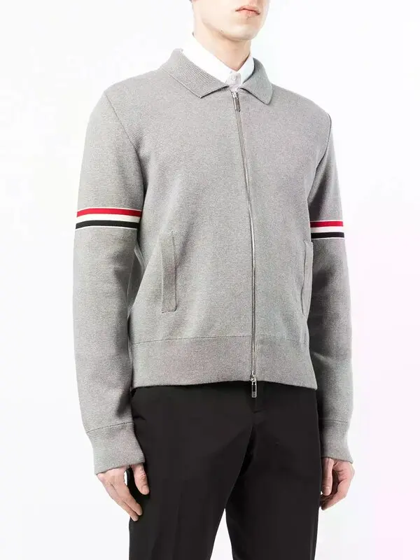 Thom Browne Rwb Stripe Detailed Cardigan