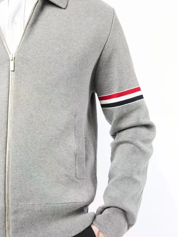 Thom Browne Rwb Stripe Detailed Cardigan