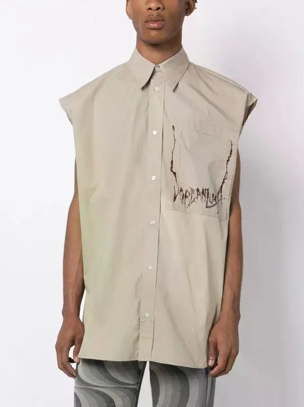 JORDANLUCA Skulls Cotton Shirt
