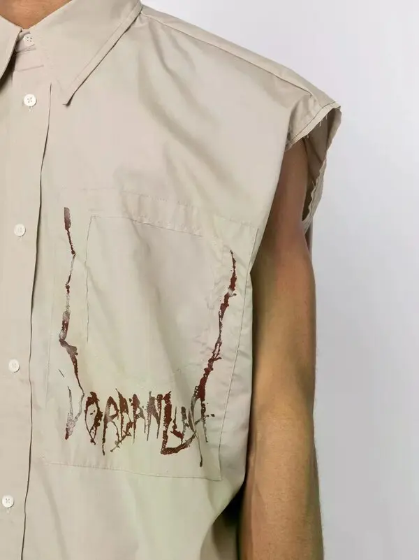 JORDANLUCA Skulls Cotton Shirt