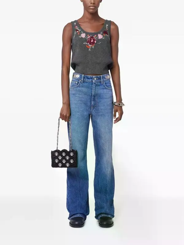 Rabanne Embroidered Tank Top - Grey