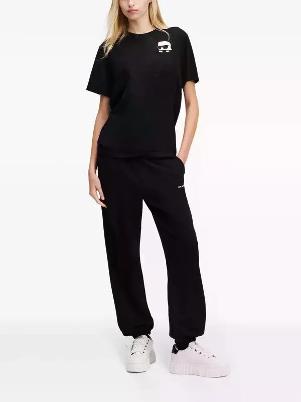 Karl Lagerfeld Organic Cotton Crystal Embellishment T-shirt