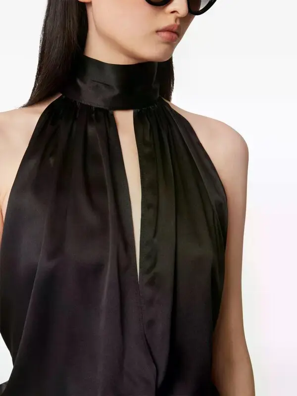 Nina Ricci Halterneck Ruched Dress