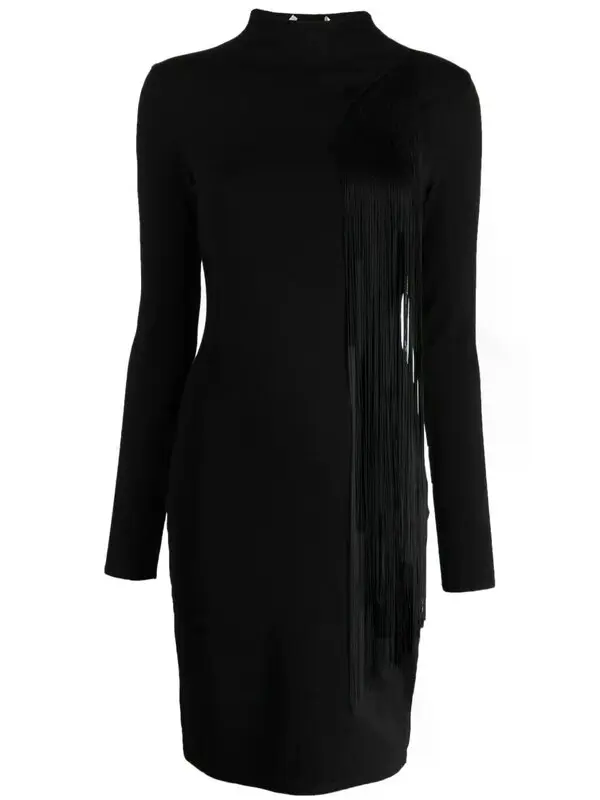 Stella McCartney Asymmetric Fringed Knitted Dress