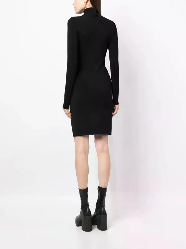 Stella McCartney Asymmetric Fringed Knitted Dress