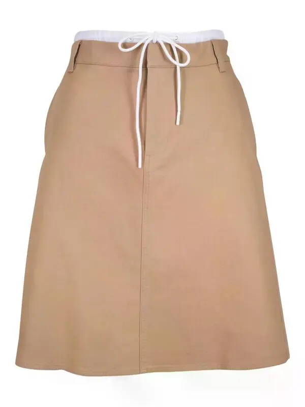 Vince Stretch-cotton A-line Skirt - Neutrals