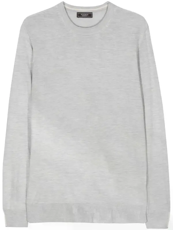 Peserico Fine-ribbed Mélange Jumper - Grey