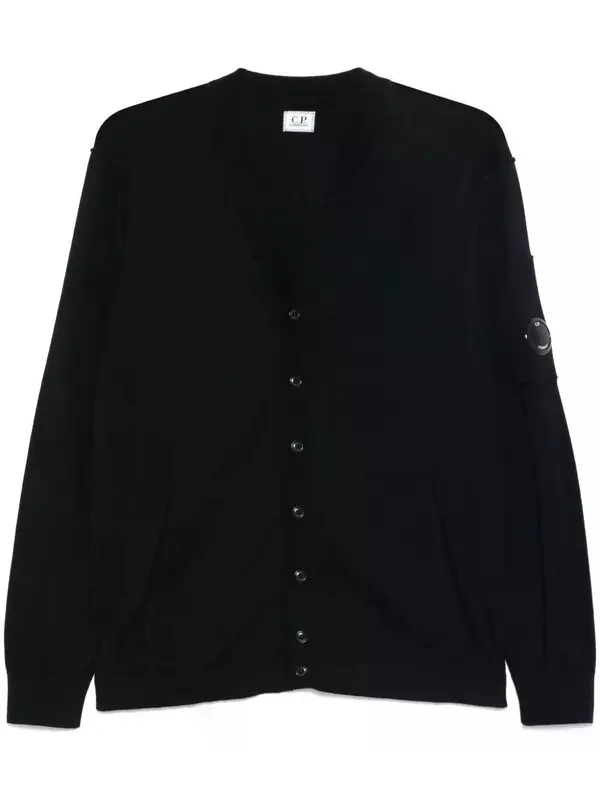 C.P. COMPANY V-neck Button-up Cardigan - Black