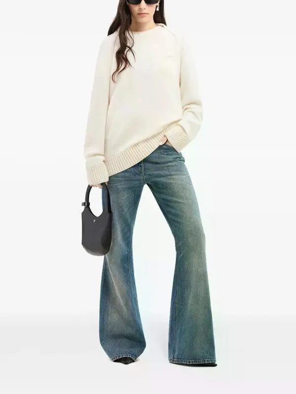COURREGES Layered Logo-embroidered Wool Sweater