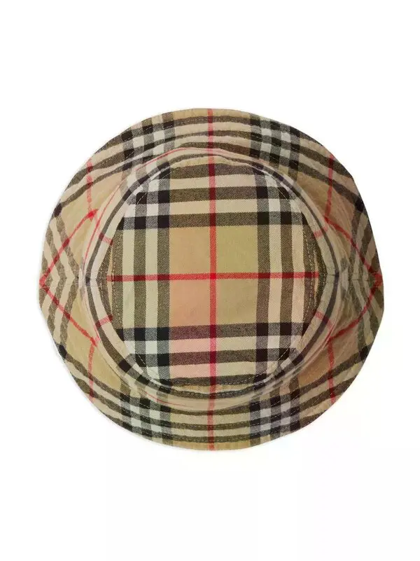 Burberry Check Cotton Bucket Hat - Neutrals