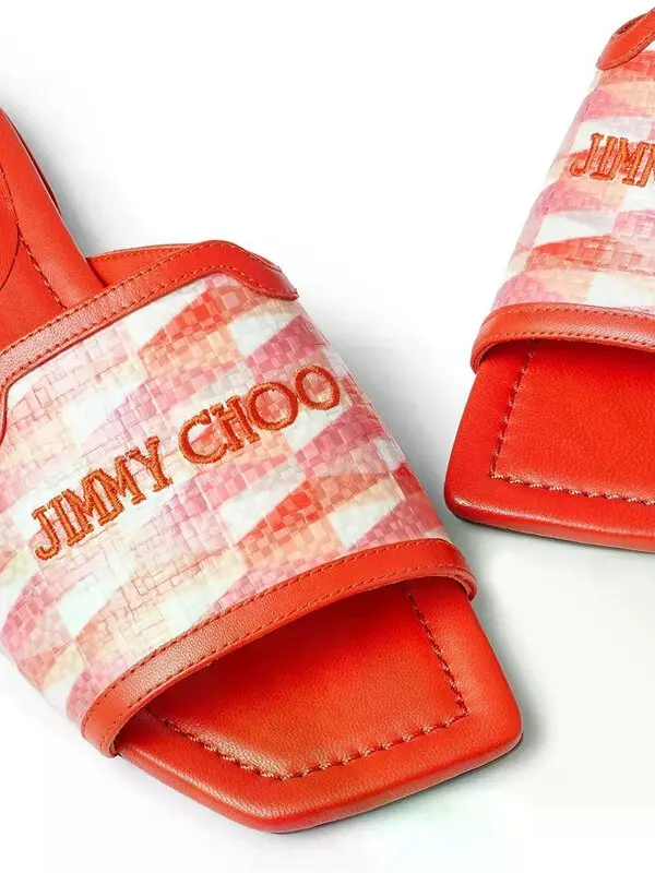 JIMMY CHOO Nako Slides - Red