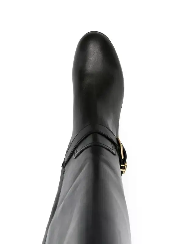 Ralph Lauren Logo Plaque Knee-high Boots