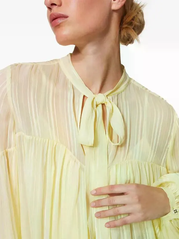 TWINSET Jacquard Blouse With Pussy-bow Collar