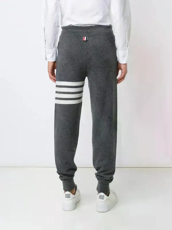 Thom Browne Stripe Detail Sweatpants - Grey