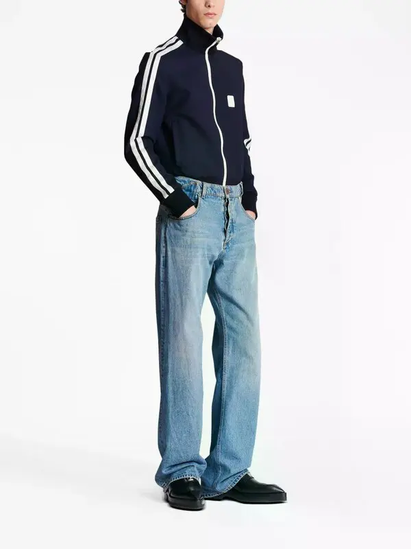 Balmain Contrast Pocket Wide-leg Jeans