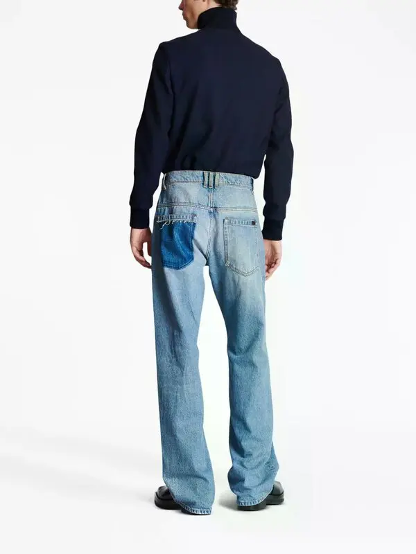 Balmain Contrast Pocket Wide-leg Jeans
