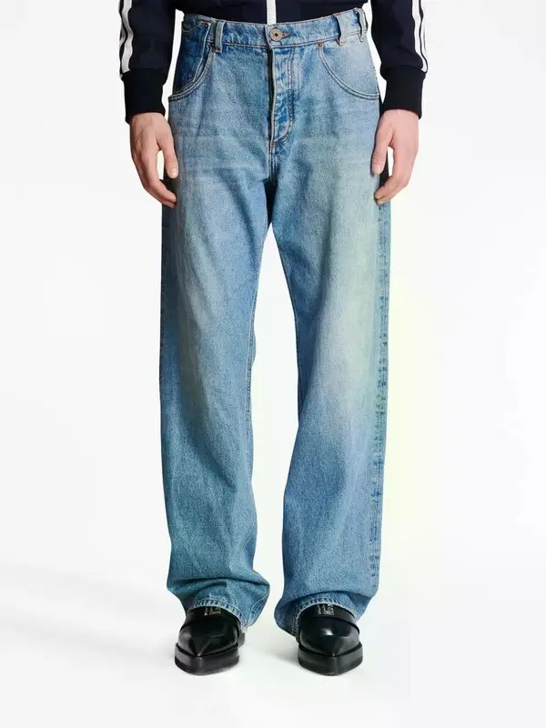 Balmain Contrast Pocket Wide-leg Jeans