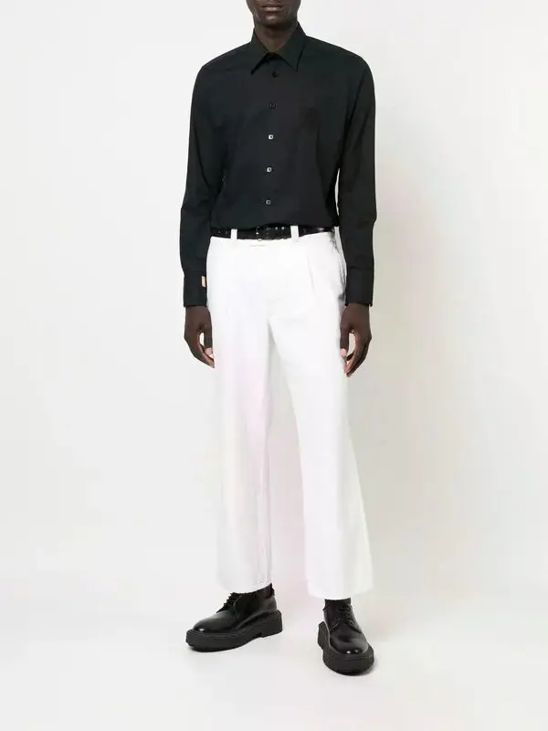 BILLIONAIRE Silver Cut Long-sleeved Shirt