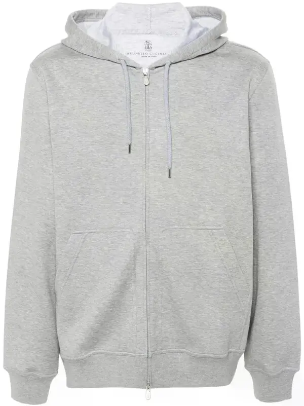 Brunello Cucinelli Zip Hoodie - Grey