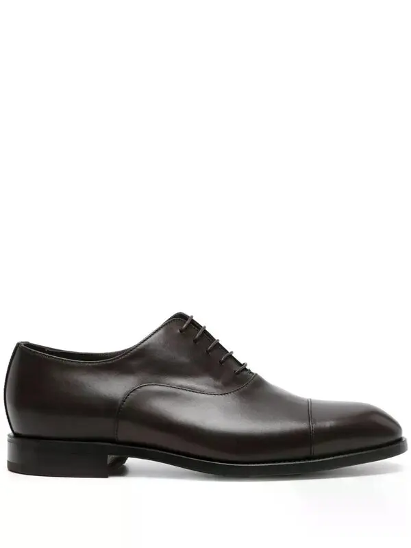 SCAROSSO Salvatore Leather Oxford Shoes - Brown