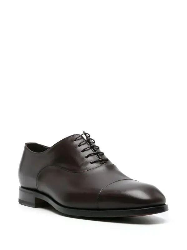 SCAROSSO Salvatore Leather Oxford Shoes - Brown
