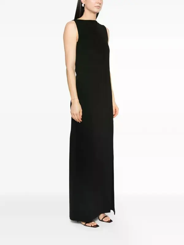 Max Mara Cady Maxi Dress With Chain Detailing - Black