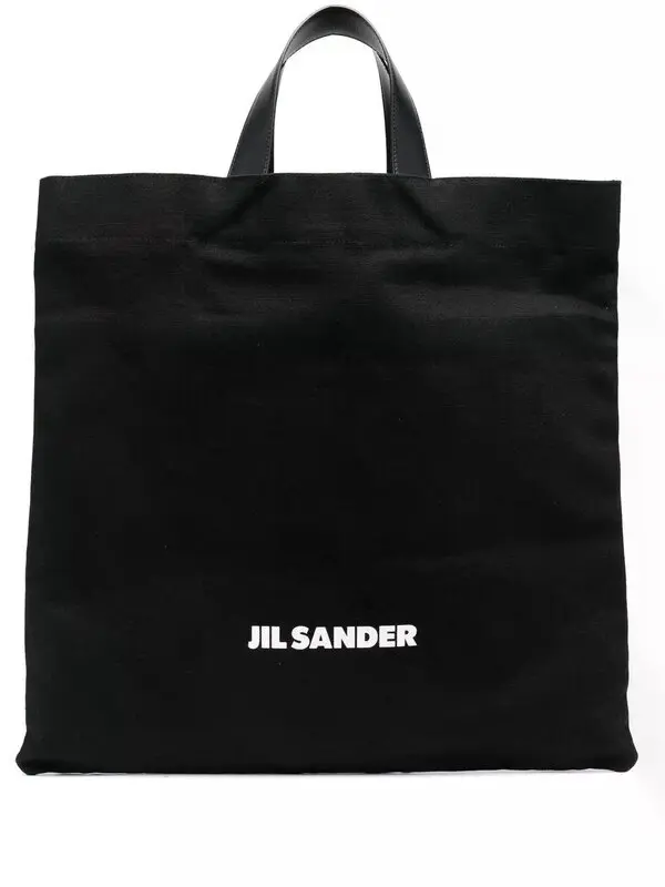 JIL SANDER Logo-print Tote Bag - Black