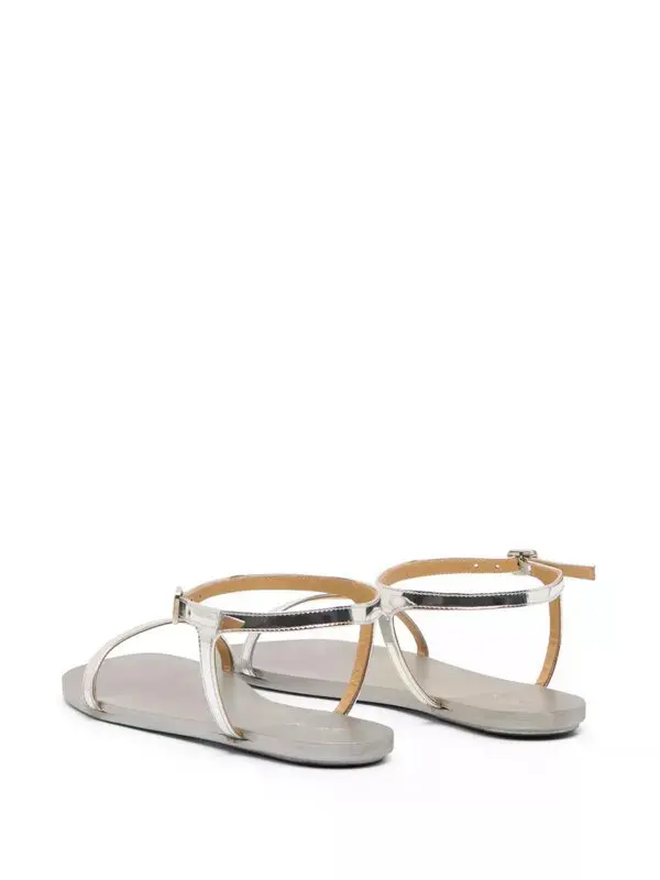 Marsèll Sottile Metallic Leather Sandals - Grey