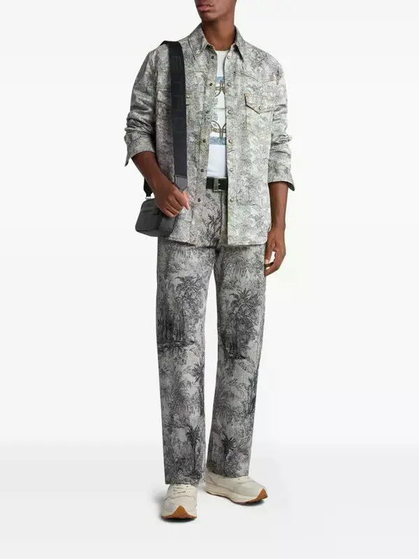 Etro Linen Denim Shirt Jacket