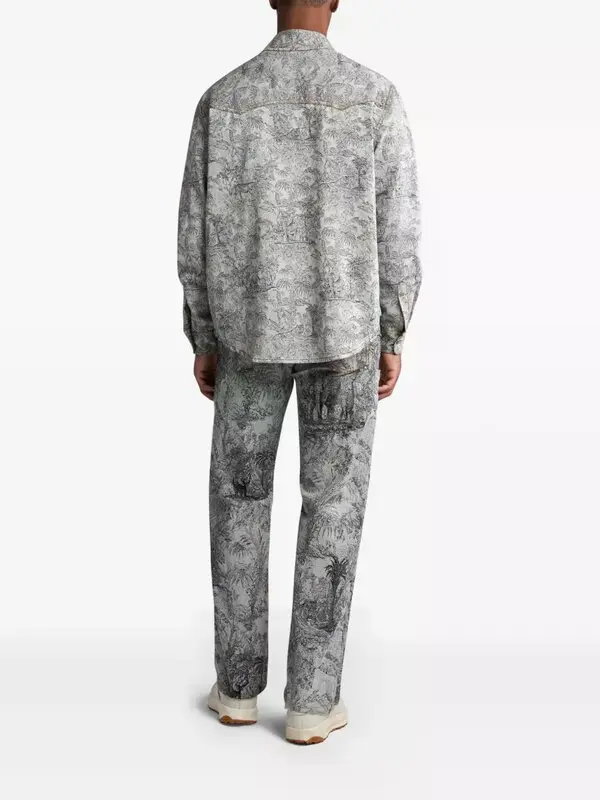Etro Linen Denim Shirt Jacket