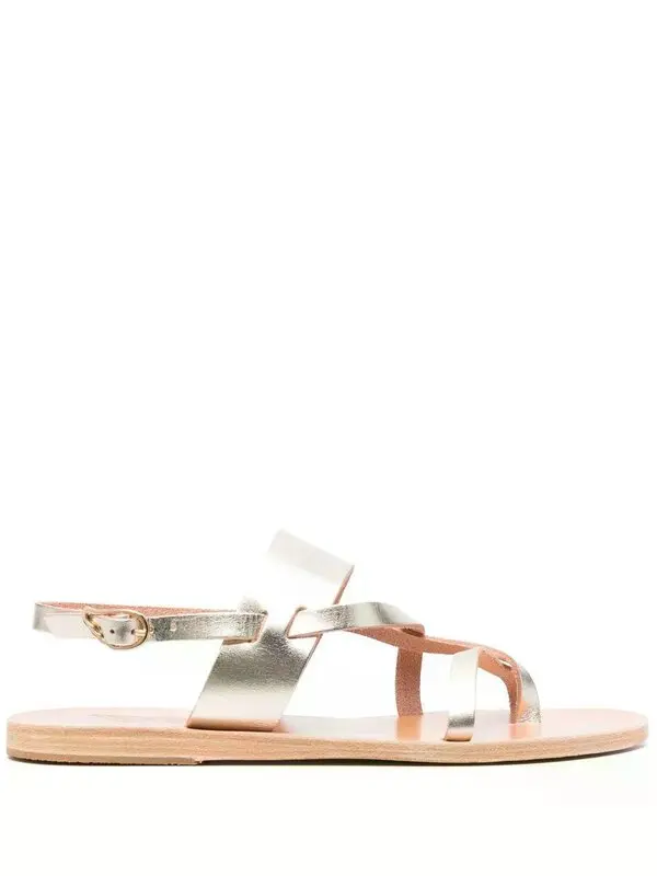 ANCIENT GREEK SANDALS Alethea Metallic-effect Sandals - Gold