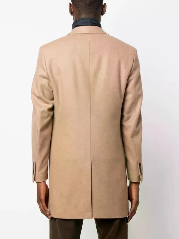 FAY Single-breasted Layered Wool Blend Coat