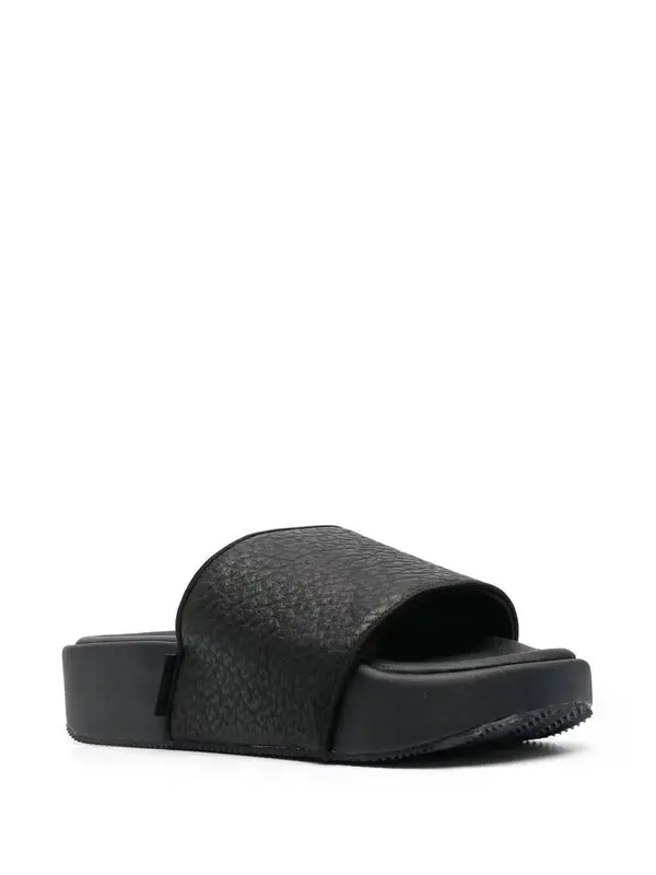 Y3 Pebbled Open-toe Slides