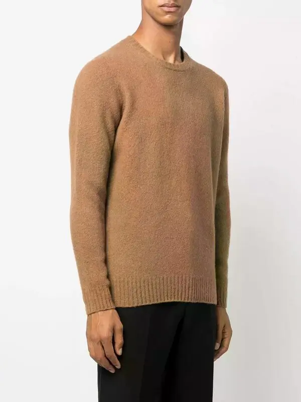 DRUMOHR Crew Neck Wool Jumper - Brown