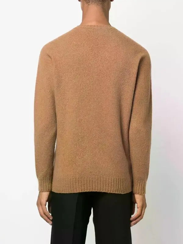 DRUMOHR Crew Neck Wool Jumper - Brown