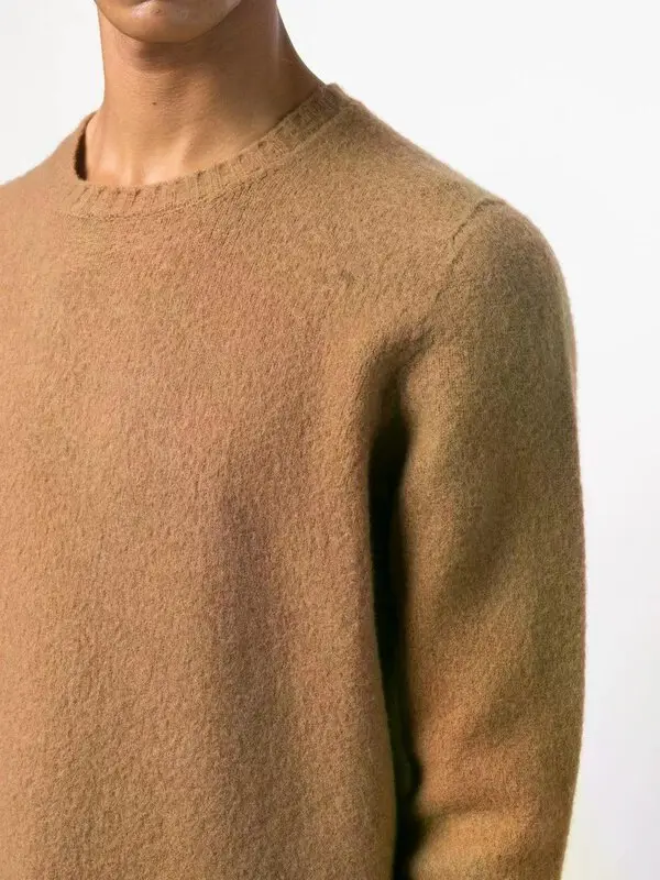 DRUMOHR Crew Neck Wool Jumper - Brown