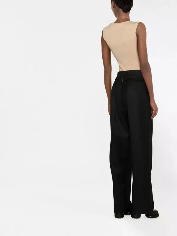 MAISON MARGIELA Round Neck Sleeveless Bodysuit - Neutrals