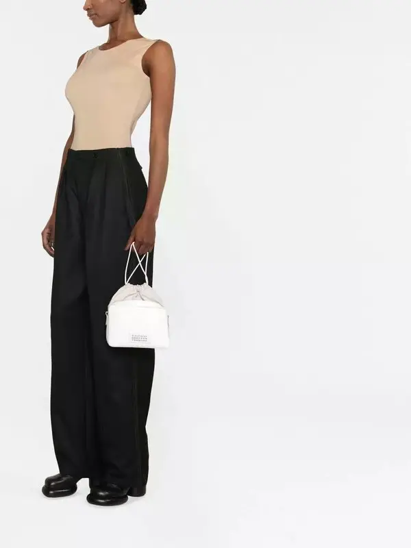 MAISON MARGIELA Round Neck Sleeveless Bodysuit - Neutrals