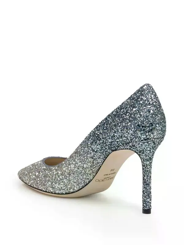 JIMMY CHOO Romy Glitter-effect Pumps - Silver