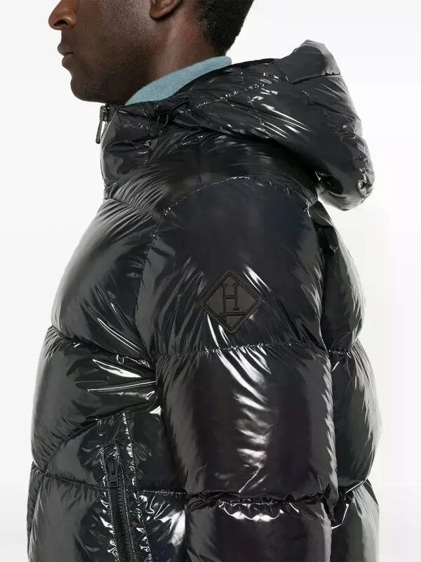 Herno Hooded Padded Jacket With Glossy Finish