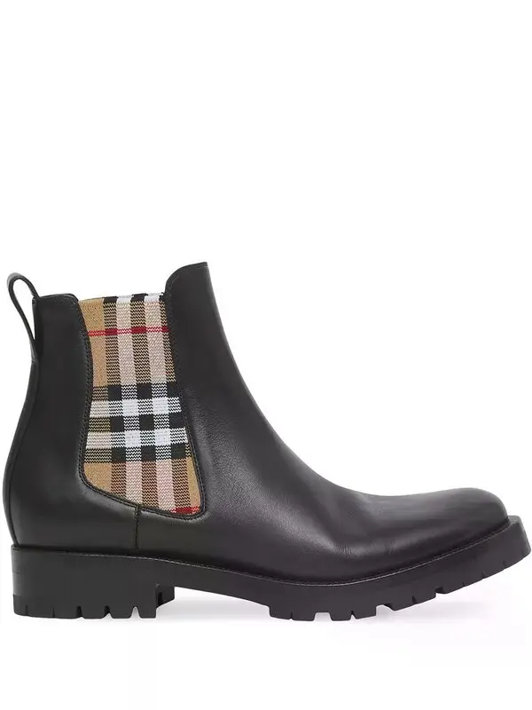 Burberry Chelsea Check-panel Boots