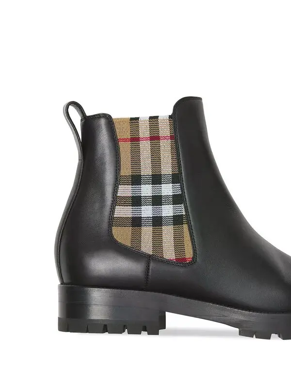 Burberry Chelsea Check-panel Boots