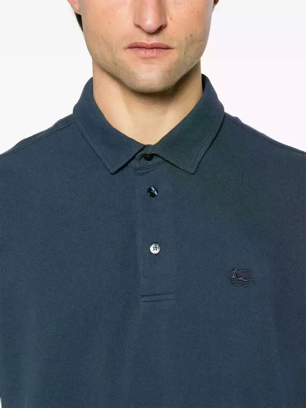 Etro Button Placket Polo Shirt