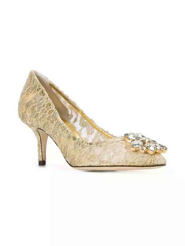 Dolce & Gabbana Bellucci Rainbow Lace Pumps - Metallic