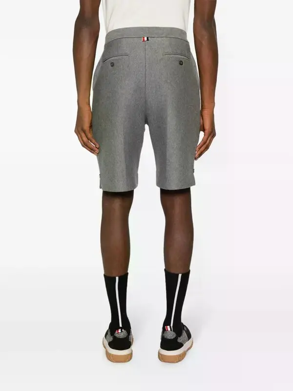 Thom Browne Rwb Stripe Knit Bermuda Shorts