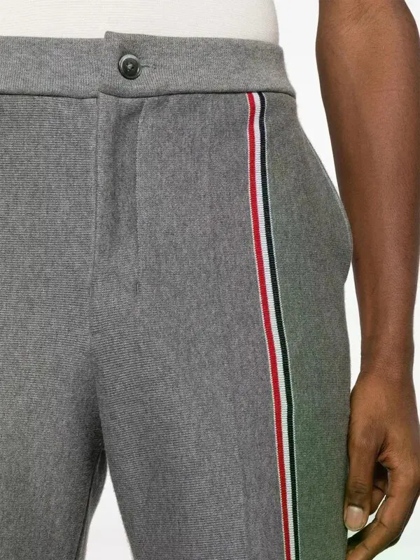 Thom Browne Rwb Stripe Knit Bermuda Shorts