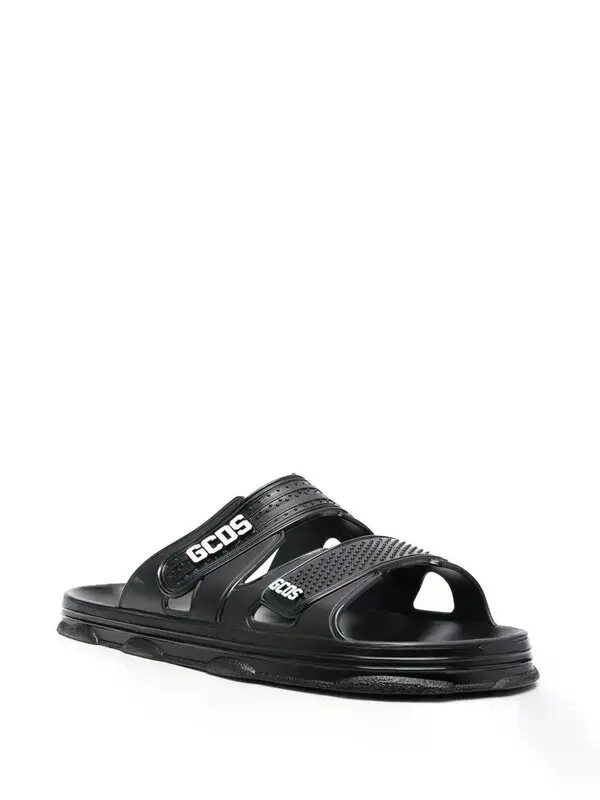 Gcds Logo Detail Open Toe Sliders