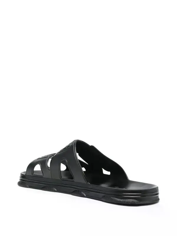 Gcds Logo Detail Open Toe Sliders