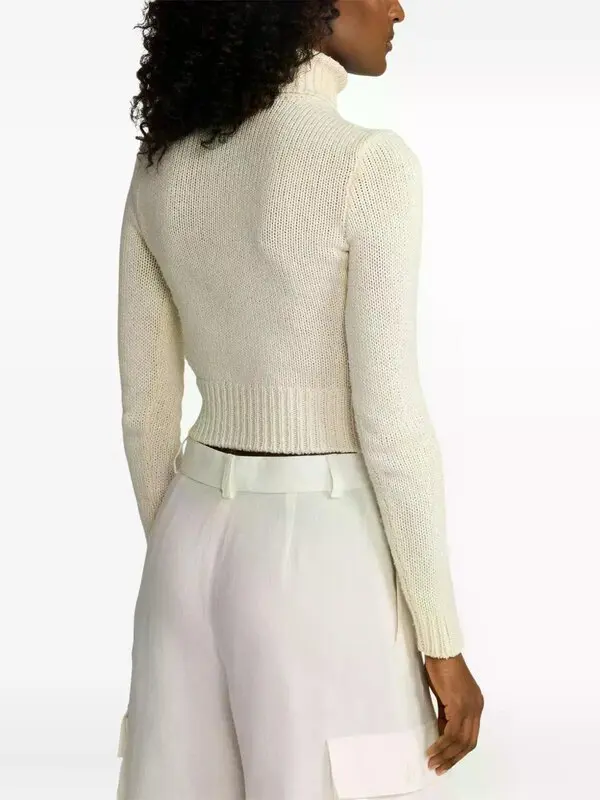 Ralph Lauren Cropped Ribbed Turtleneck Jumper