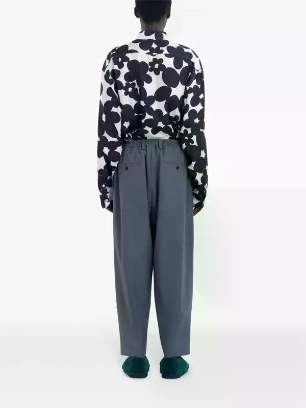 Marni Pleated Tropical Wool Trousers